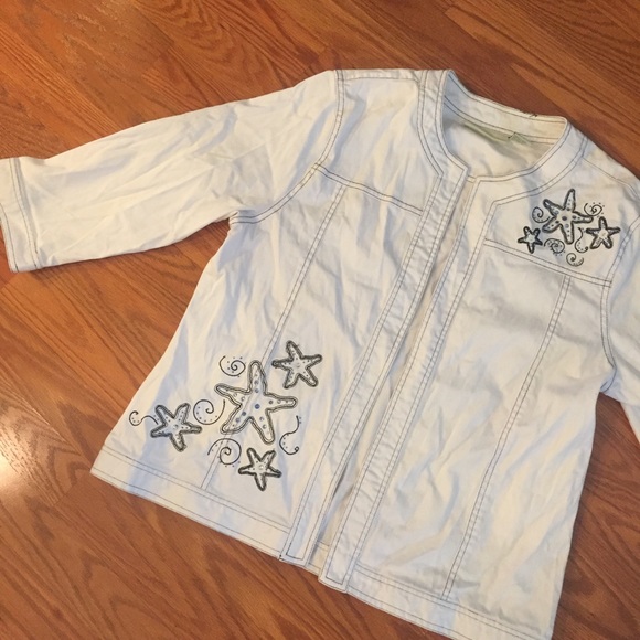 Jackets & Coats | Vintage Y2k Seashell Starfish White 34 Jacket Mermaid Core Siren Core Sea ...